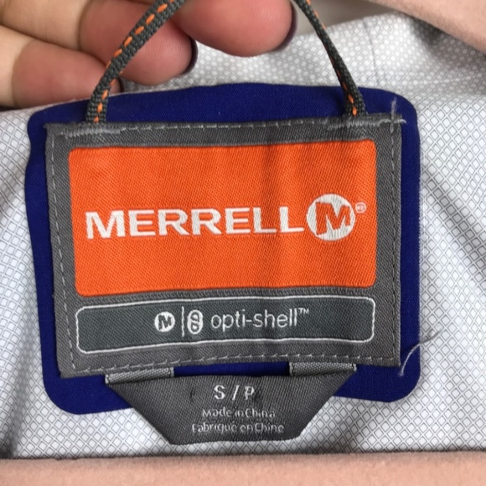 Merrell Opti Shell Hooded Jacket Blue Outdoor Hiking … - Gem